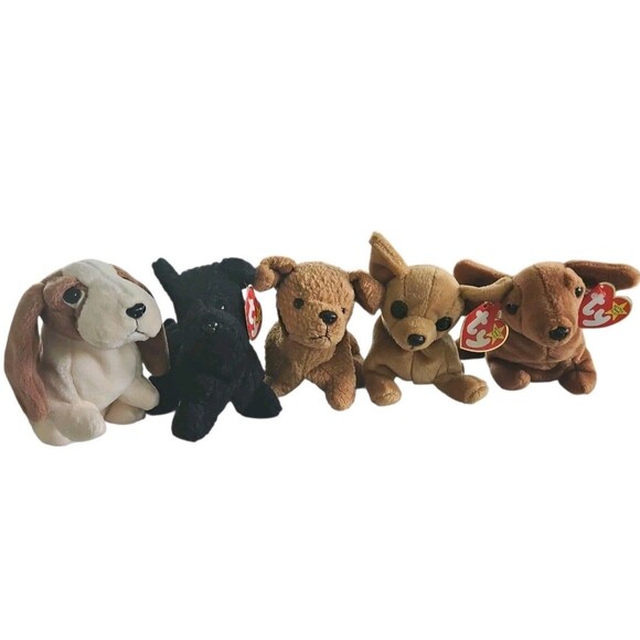 Ty | Toys | Ty Beanie Babies Lot Of 5 Dogs Standing Up 9961999 | Poshmark